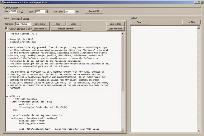 MCP4726 – 12 Bit I2C DAC Driver for ESP8266 CBDB Board – Part 1
